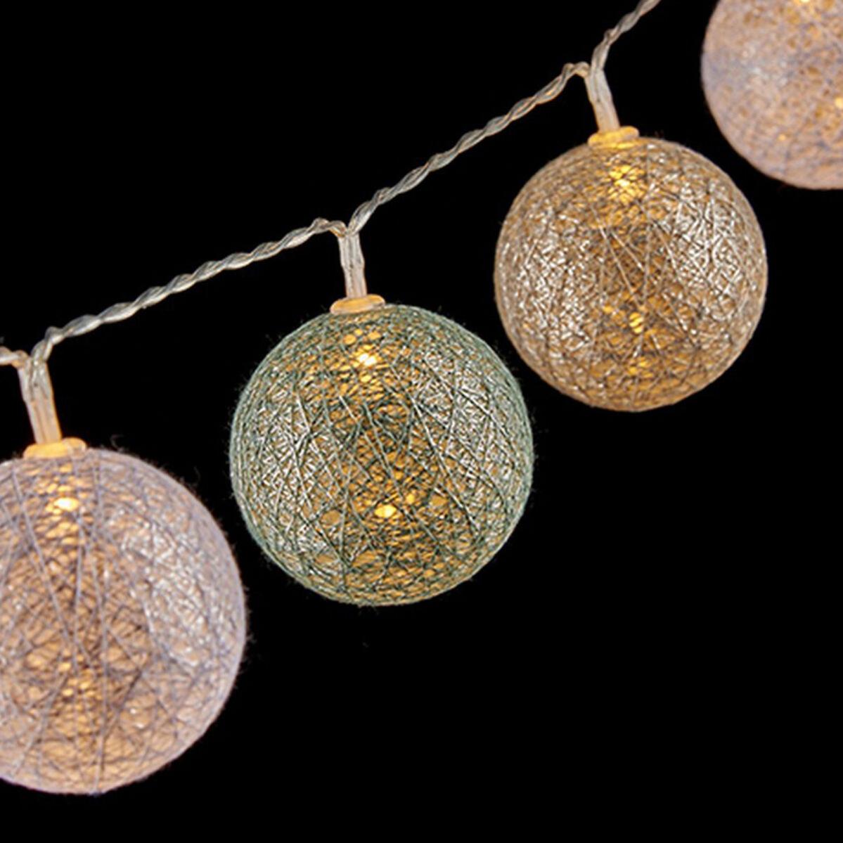 Guirlande de boules LED Ø 6 cm Multicouleur (2 m) | Leroy Merlin