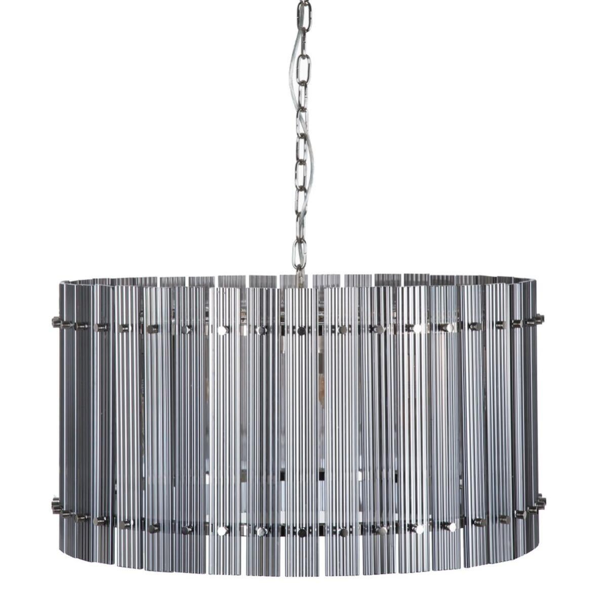 Lampadario 76 x 76 x 39 cm Cristallo Metallo Argento | Leroy Merlin