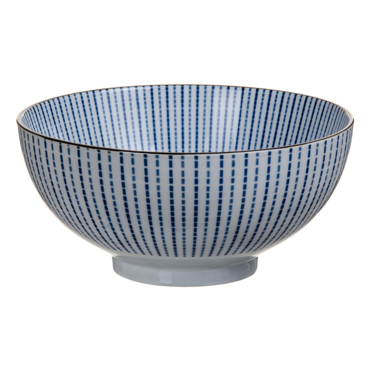 Saladier 20 x 20 x 9,5 cm Porcelaine Bleu Blanc | Leroy Merlin