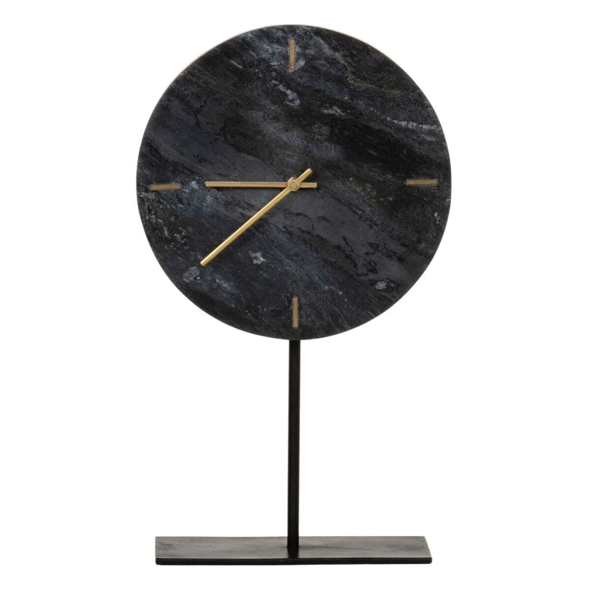 Horloge de table 26 x 10 x 42 cm Noir Marbre | Leroy Merlin