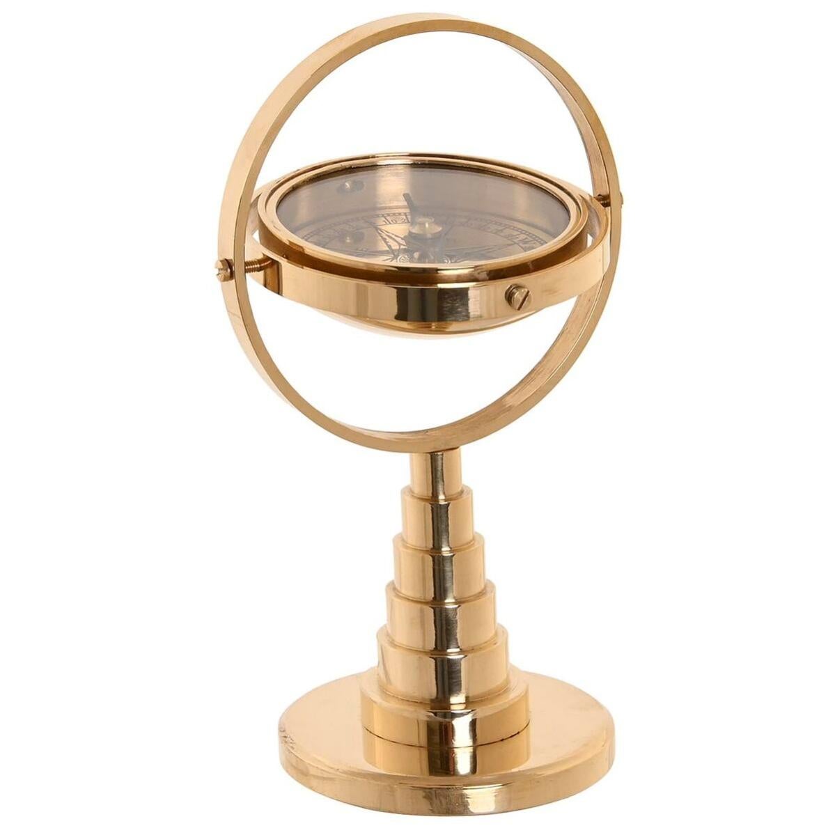 Figura Decorativa DKD Home Decor Brújula 9,5 x 8 x 16 cm Dorado Vintage ...