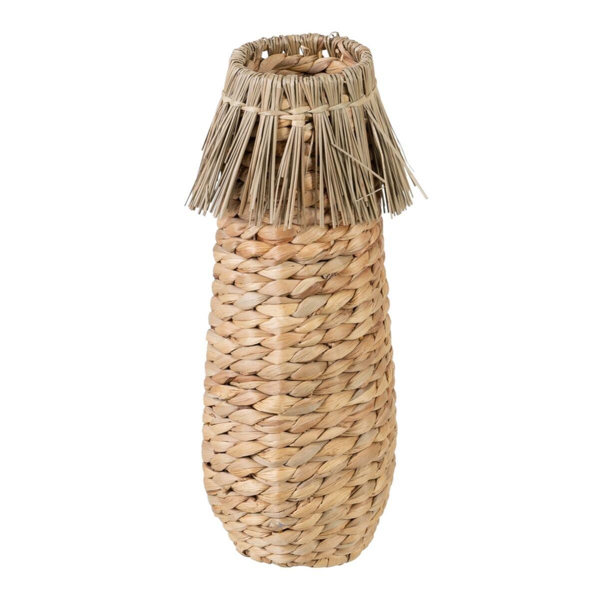 Vase Naturel 12 x 12 x 40 cm Fibre naturelle | Leroy Merlin