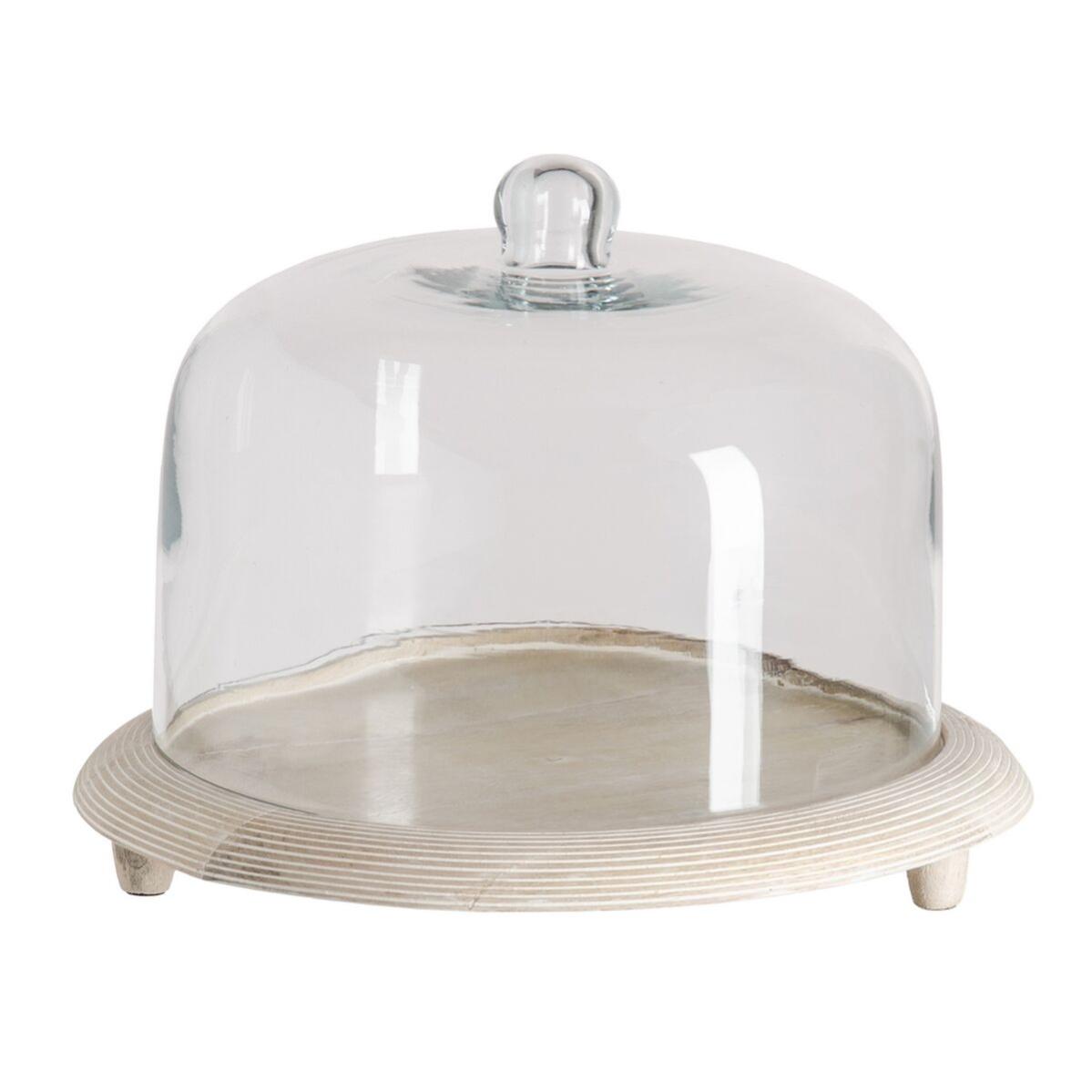 Plat à tarte Verre Naturel Bois 31 x 31 x 22 cm | Leroy Merlin