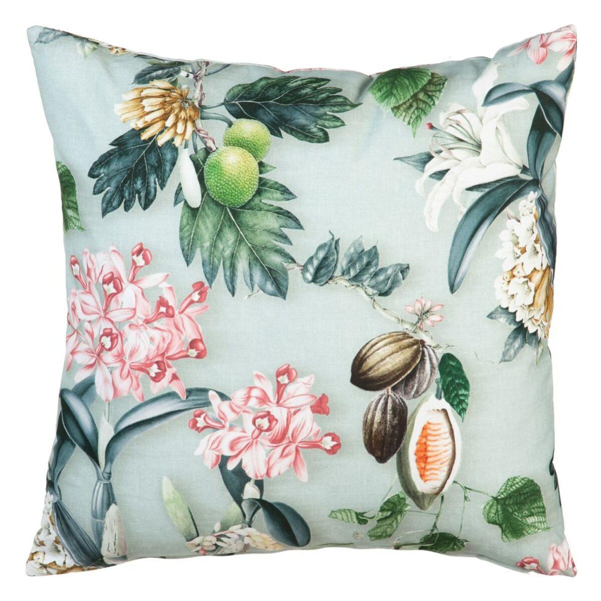Cuscino Turchese 60 x 60 cm 100 % cotone Orchidea | Leroy Merlin