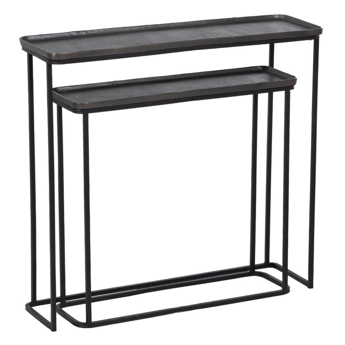Ingresso 84 x 26 x 78 cm Nero Grigio Metallo (2 Unità) | Leroy Merlin