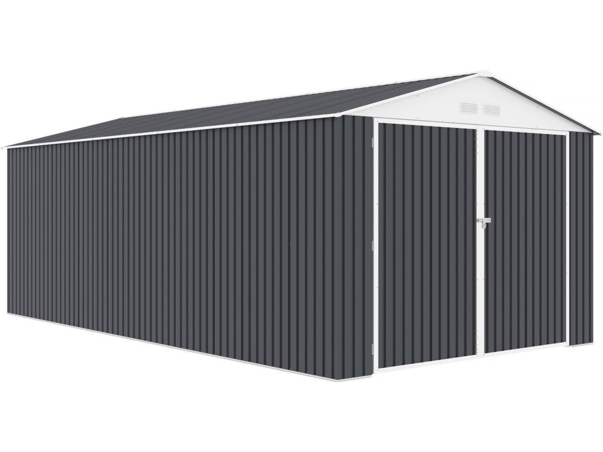 Garage in metallo "Houston" - 18,56 m² - Antracite | Leroy Merlin