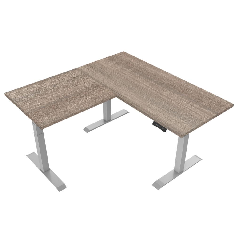Scrivania regolabile elettricamente Robson oak - Struttura angolare sit ...