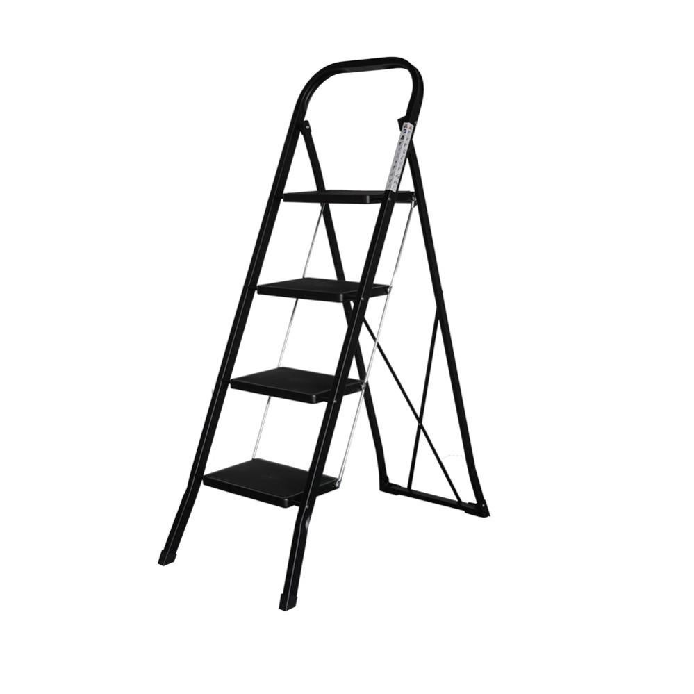 Scale domestiche pieghevoli a 4 gradini - Nero | Leroy Merlin