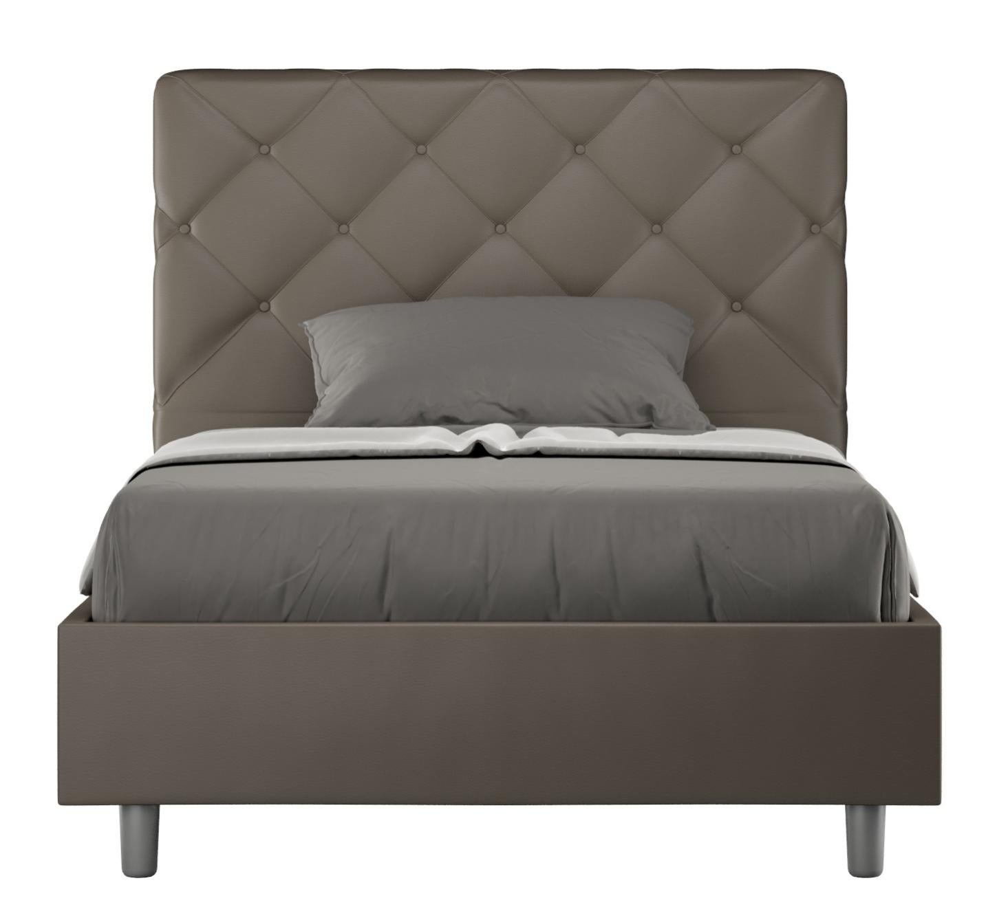 Letto Priya L.90 P.190 rete e contenitore cappuccino | Leroy Merlin