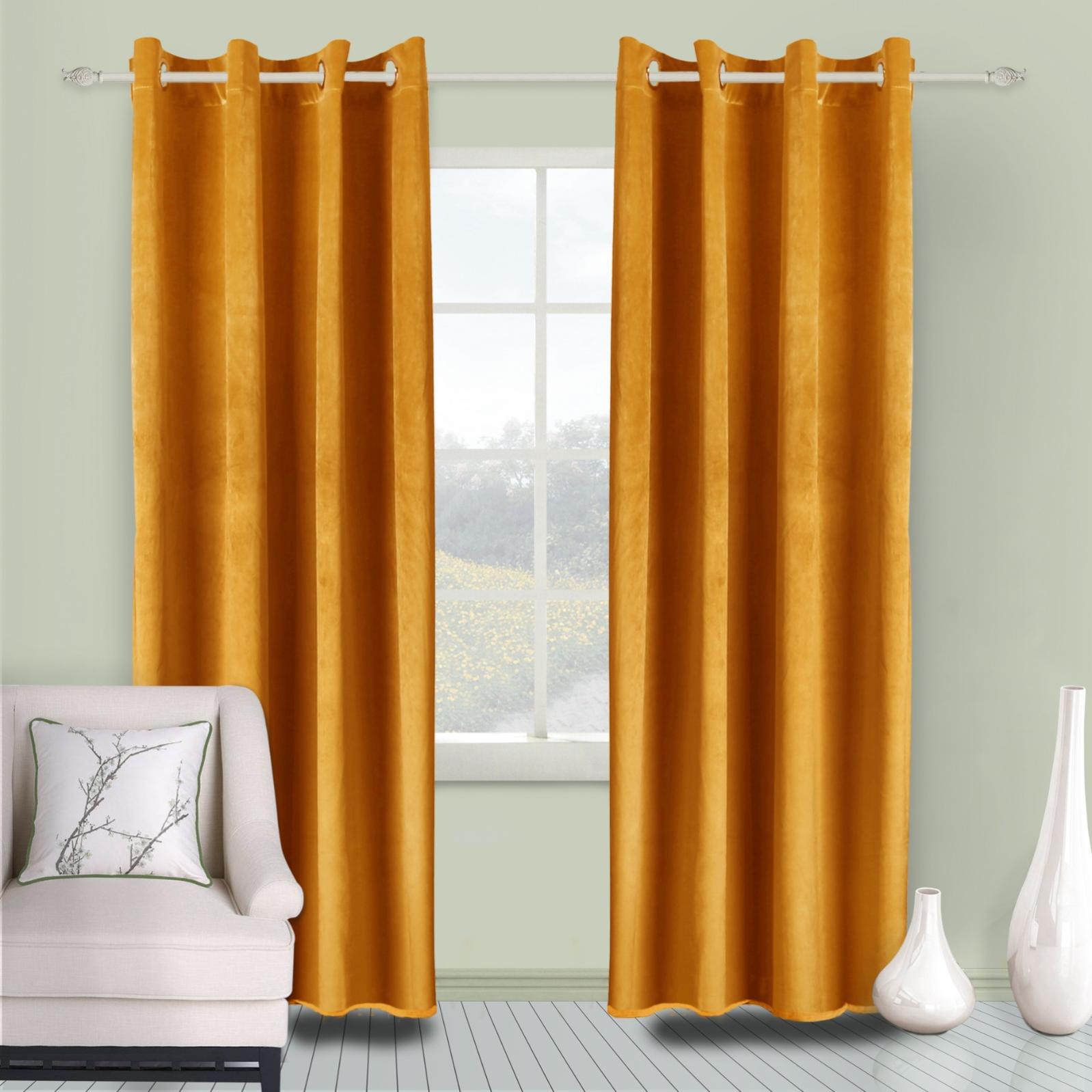 Tenda in Velluto ORO Oscurante per Interni come Camera da Letto ...