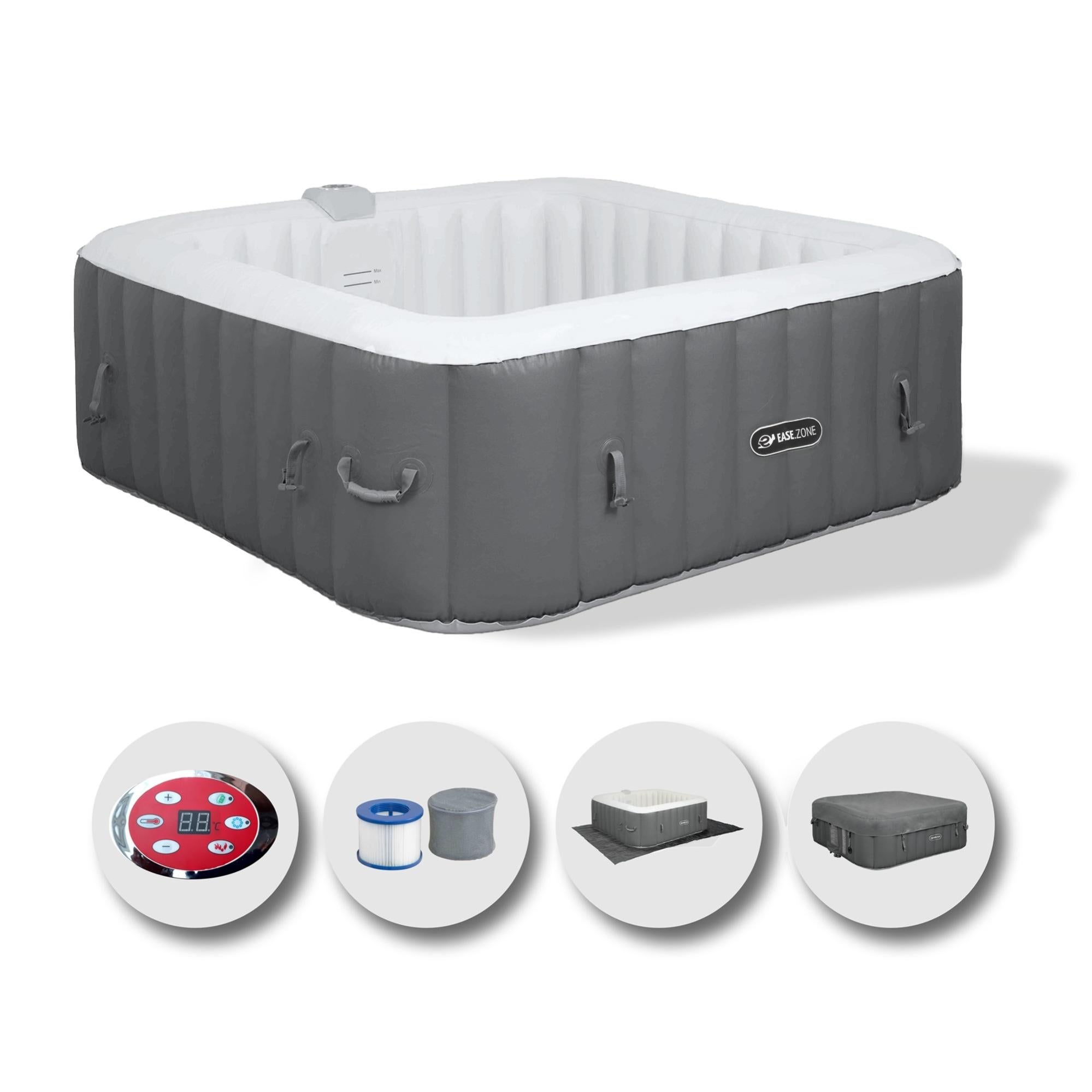 Spa Idromassaggio Gonfiabile Riscaldata 2-4 Persone EASE.ZONE Vasca ...
