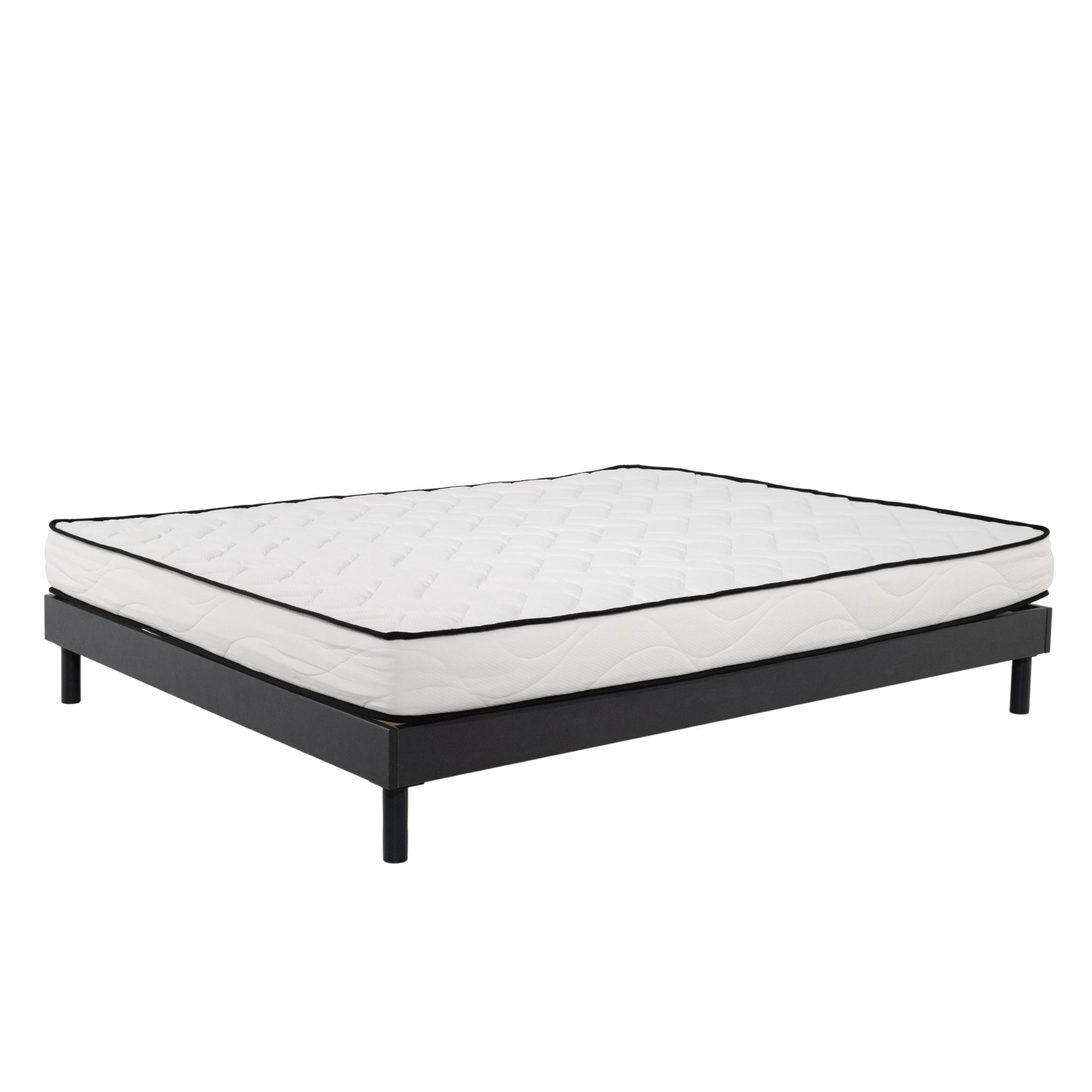 Ensemble Matelas mousse Confort - 140x190cm - mousse - 18 cm et Sommier ...