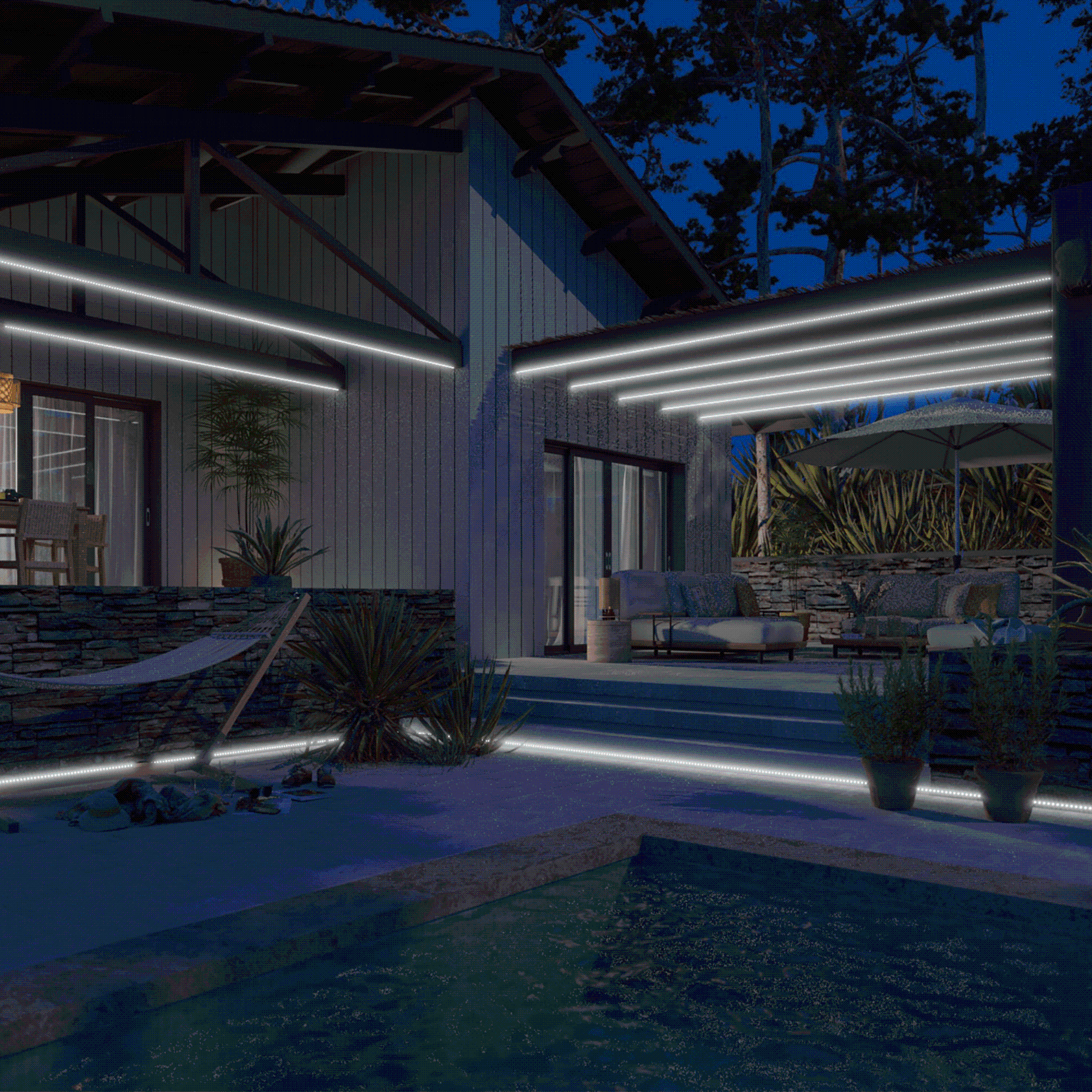 Striscia LED esterno FLEXOUT EXTENSION - 5 m - luce bianca fredda 6500 ...