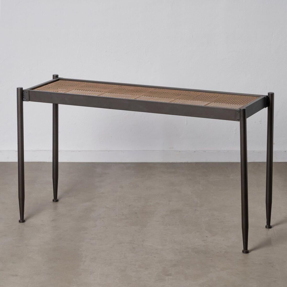 Ingresso MALENA 126 x 45 x 71 cm Cristallo Naturale Nero Metallo ...