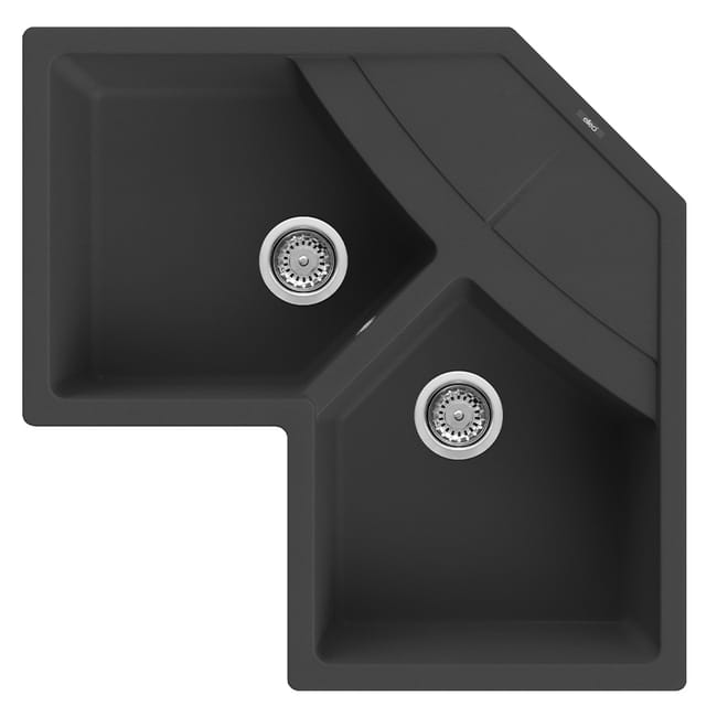 Lavello Elleci Incasso angolare 2 vasche con gocciolatoio 83x83 Unico ... Lavello Elleci Incasso angolare 2 vasche con gocciolatoio 83x83 Unico ...