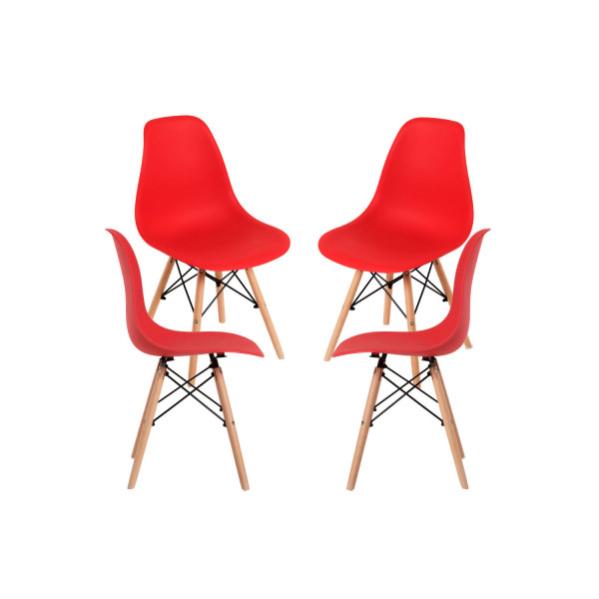 Pack 4 Sillas Tower Basic - Rojo | Leroy Merlin