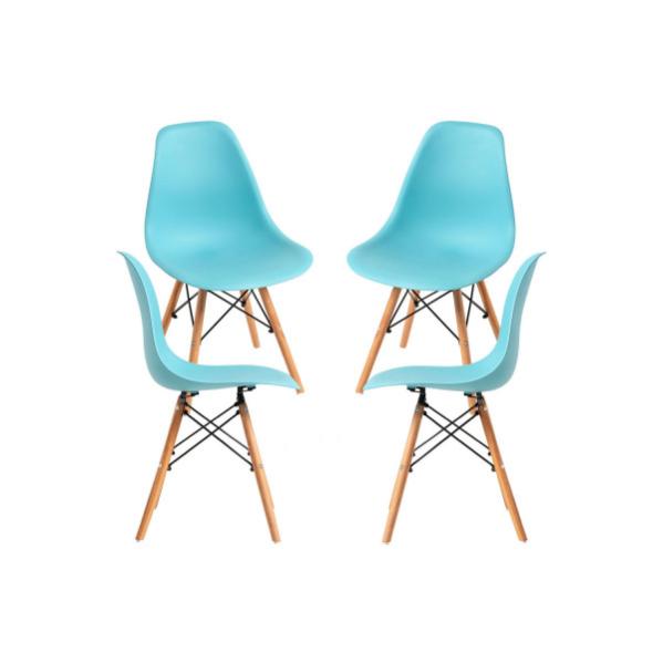 Pack 4 Sillas Tower Basic - Turquesa | Leroy Merlin