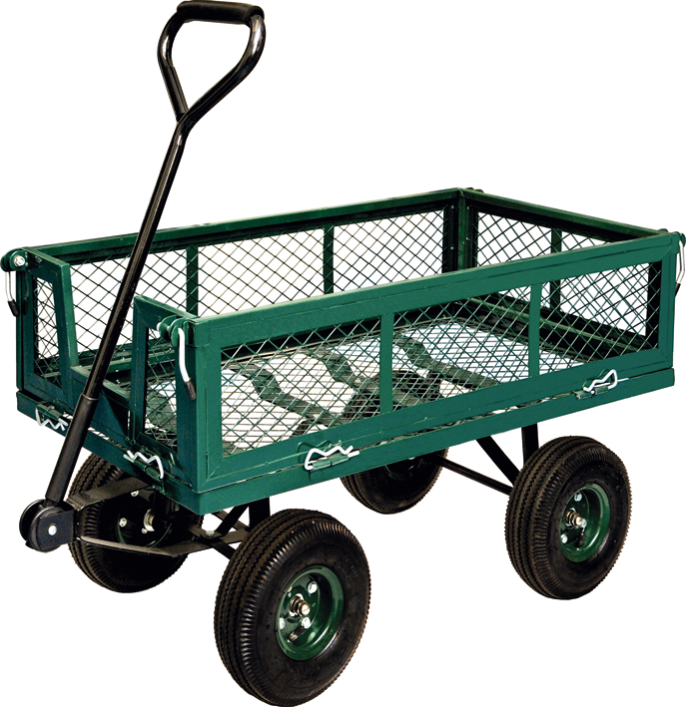 CARRETTO CARRELLO RIMORCHIO PORTATUTTO PER GIARDINO CON RUOTE | Leroy ...