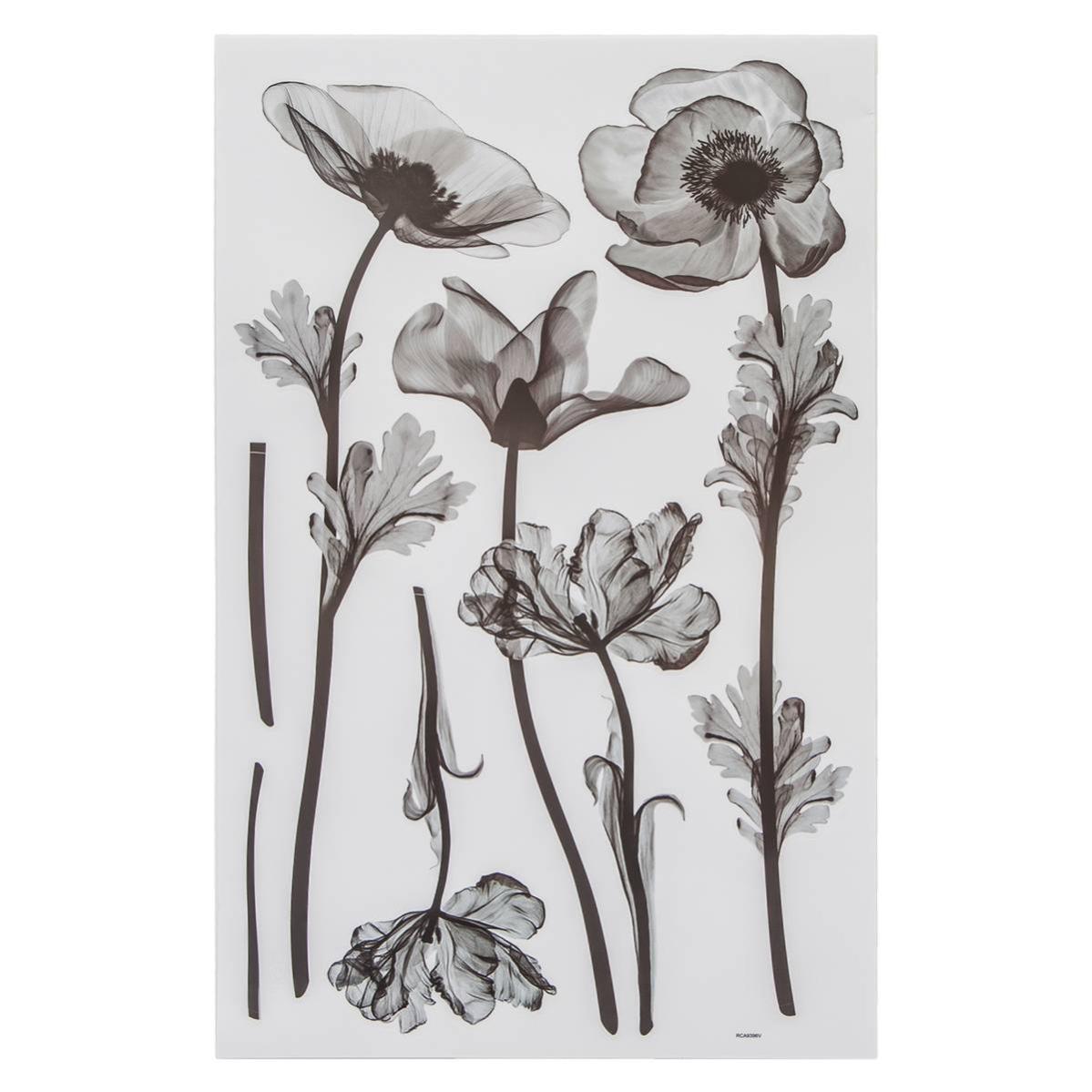 Ilustración adhesiva flores 50x32 - adhesivo, pvc, dimensiones 50x32 cm ...