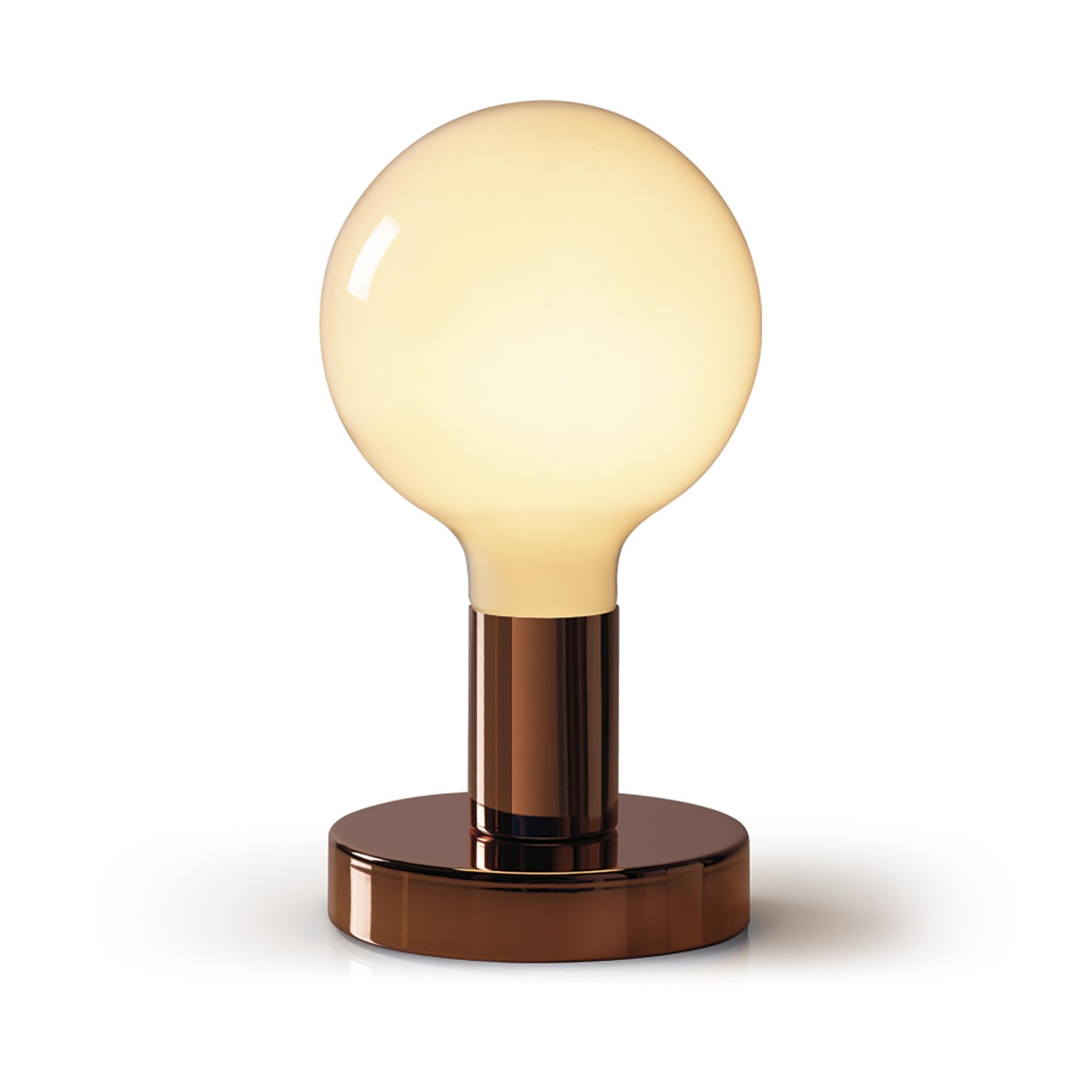 Punto luce Lámpara de sobremesa de aluminio color cobre G125 | Leroy Merlin