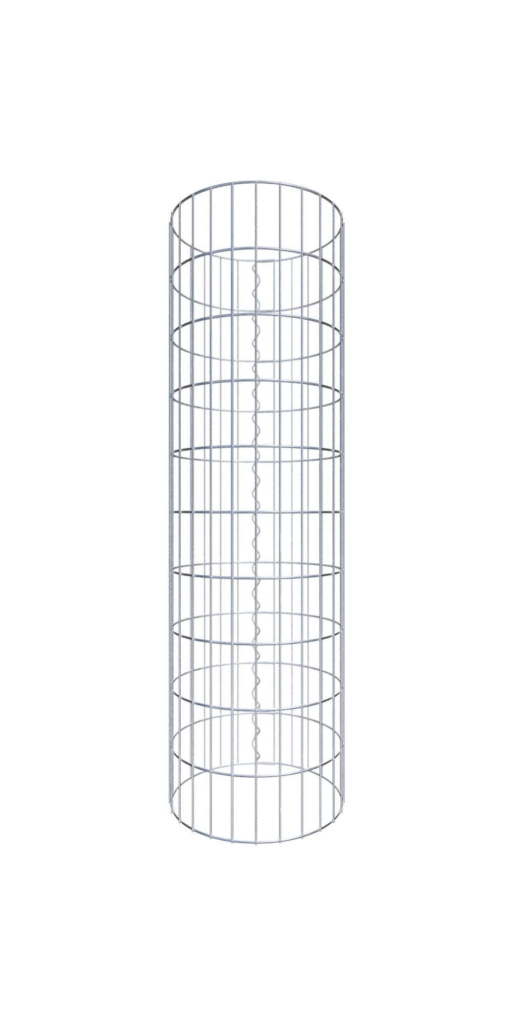 Gabiona - Columna de gaviones de 42 cm de diámetro, malla redonda de 5 ...