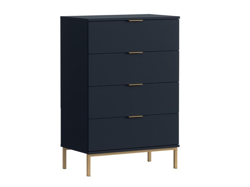 Commode Providence R101, Bleu, Or, Avec tiroirs, Number of drawers: 4. ...