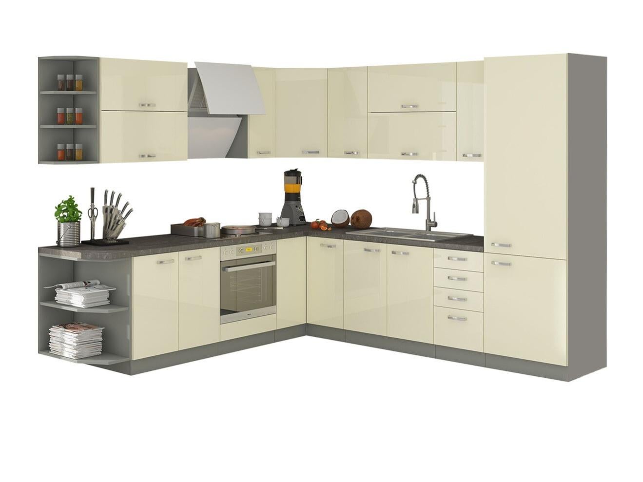 Ensemble de cuisine Upa 100, 253cm, Corner, MDF, Stratifié | Leroy Merlin