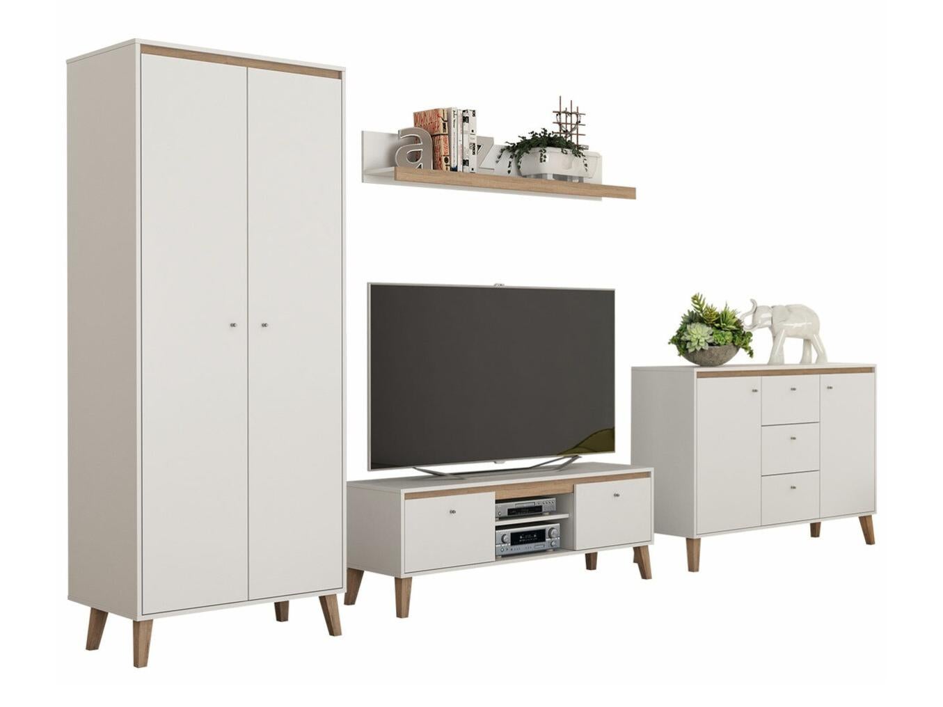 Set mobili soggiorno Providence D119, Rovere Sanremo chiaro, Opaca ...
