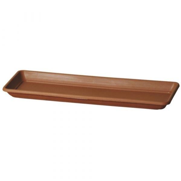 Sottovaso rettangolare "Sottocassetta Basic" per fiori e piante da esterno. / 80 cm / Terracotta ...