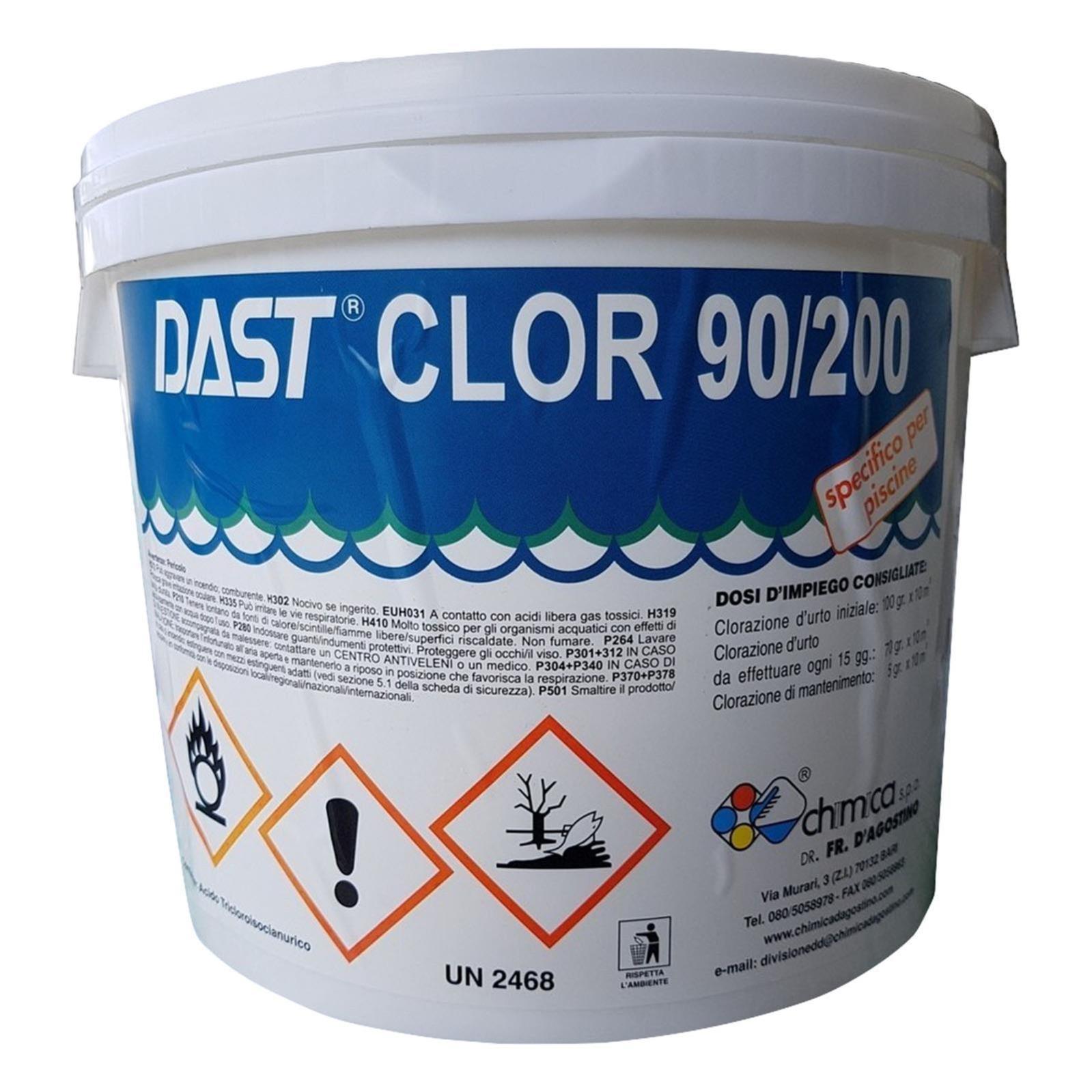 Cloro in pastiglie professionale "Dast clor 90\200" per manutenzione e ...
