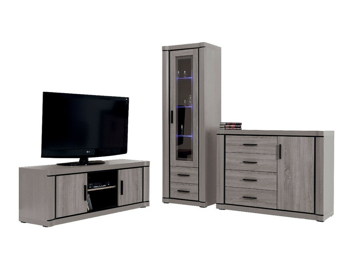 Ensemble de salon Stanton D122, Truffe chêne, Parties séparées, Avec table de TV, Avec des ...