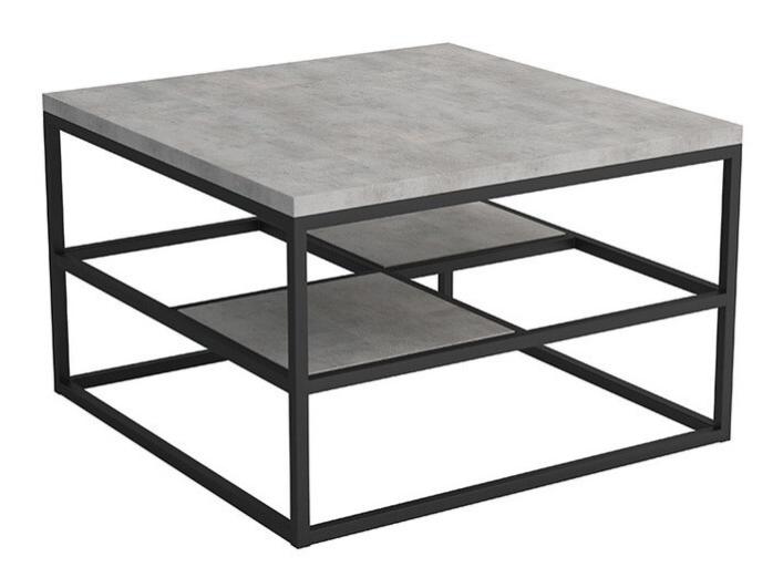 Tavolino da caffè Indiana A101, Nero, Calcestruzzo, 45x70x70cm ...