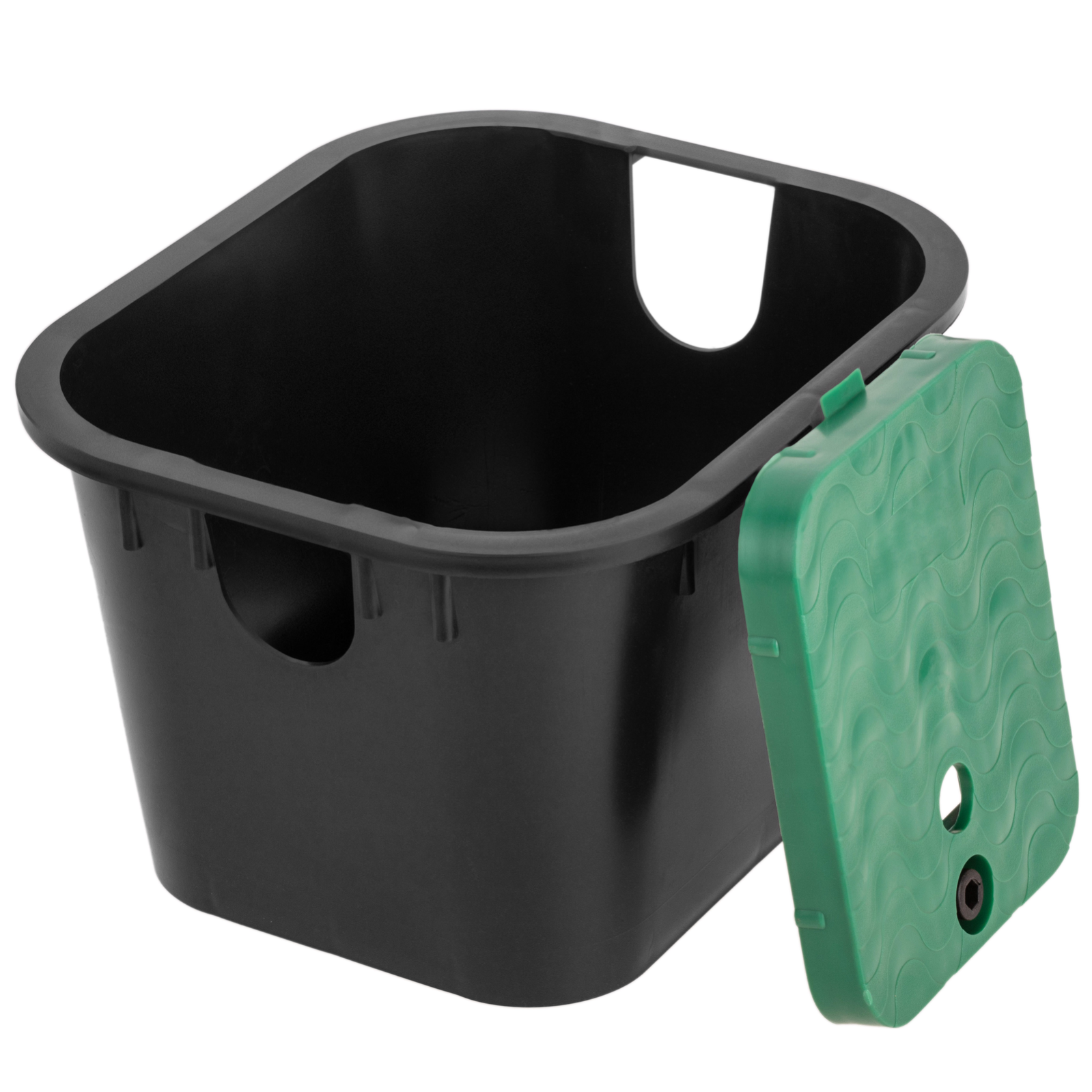 Chiusino quadrato in plastica PP a 1 valvola con coperchio superiore ...