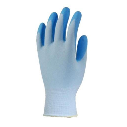 Gants nylon enduit mousse de nitrile respirant bleu clair/bleu ciel T8 ...
