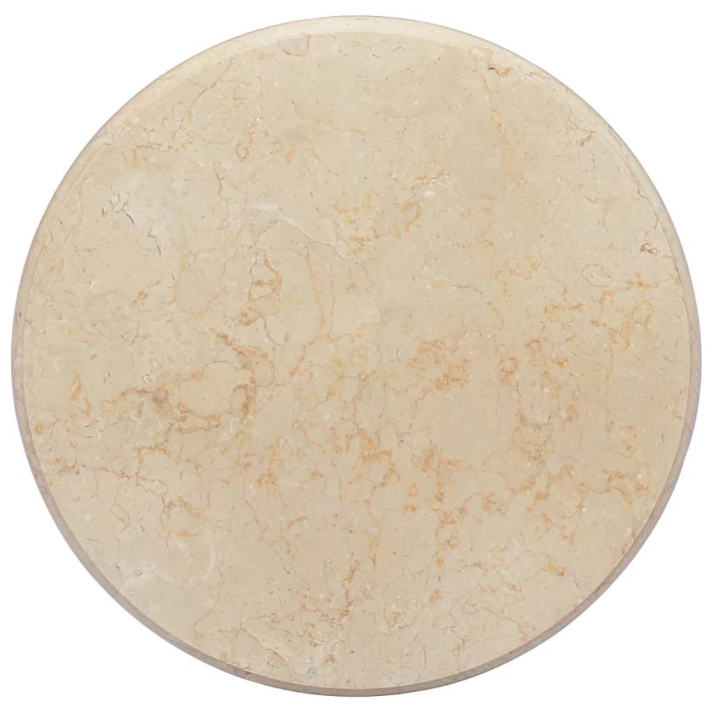 Maison Exclusive - Tablero para mesa mármol color crema Ø50x2,5 cm ...