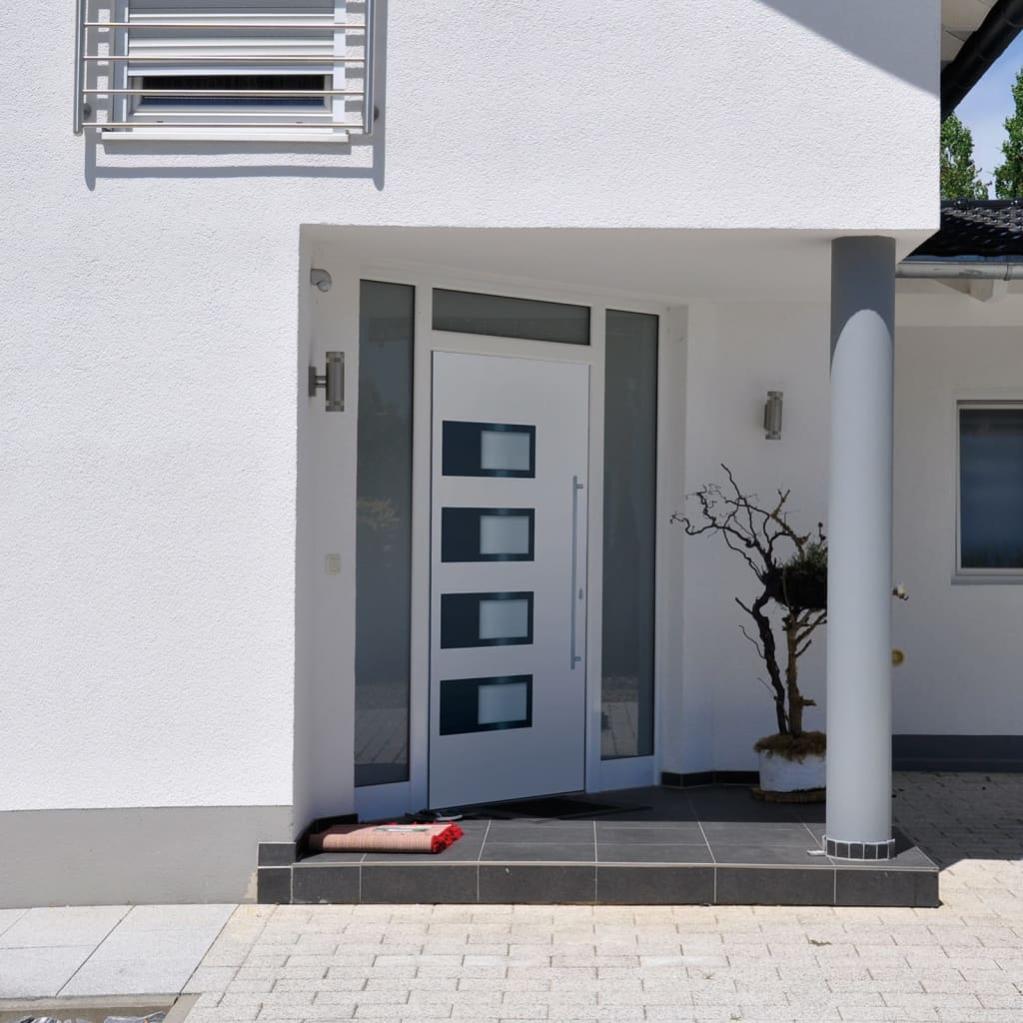 Maison Exclusive - Porta Ingresso Bianca 100x210 cm in Alluminio e PVC ...