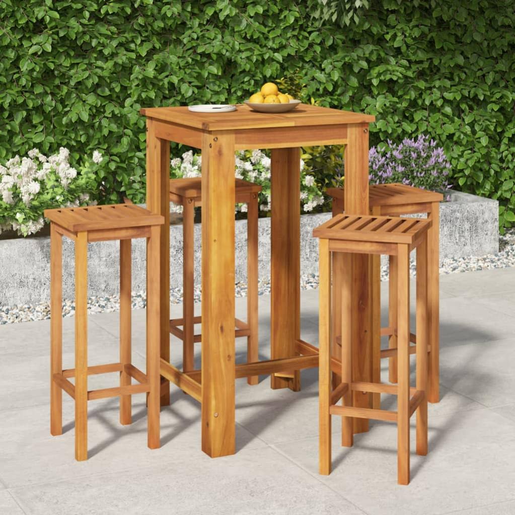 Maison Exclusive - Set da Pranzo per Giardino 5 pz in Legno Massello di ...