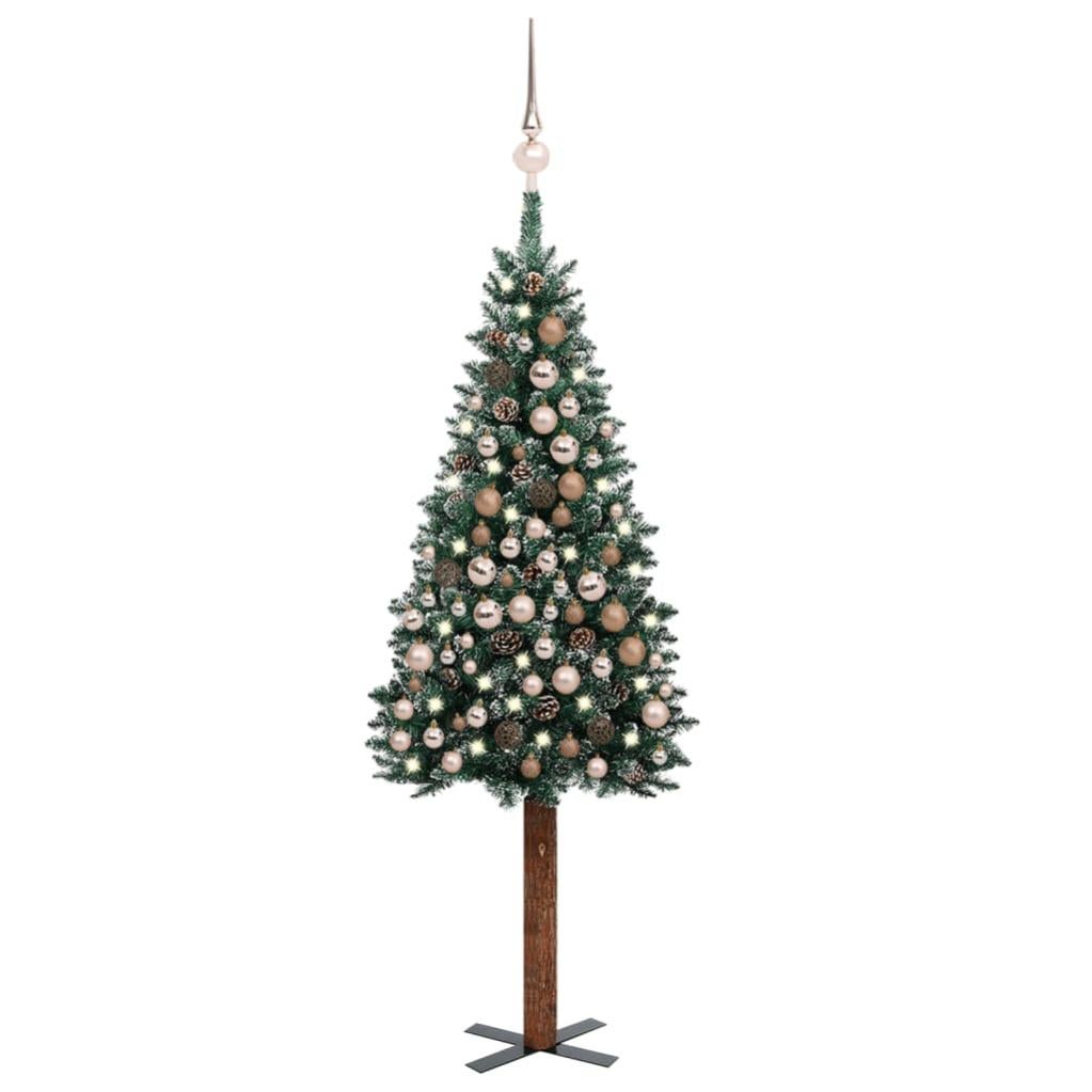 Maison Exclusive - Albero di Natale Sottile Preilluminato con Palline ...