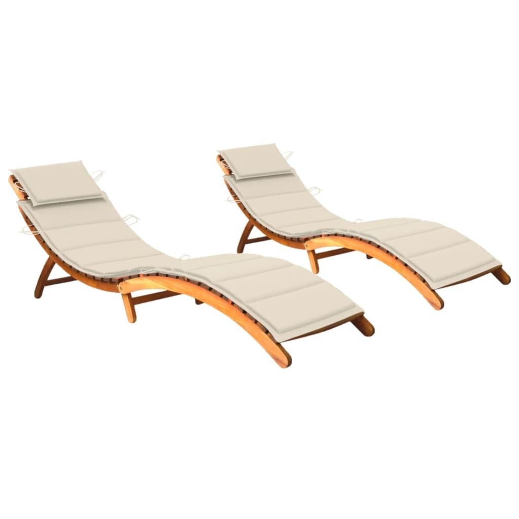 Maison Exclusive - Lettini Prendisole 2 pz con Cuscini in Legno ...