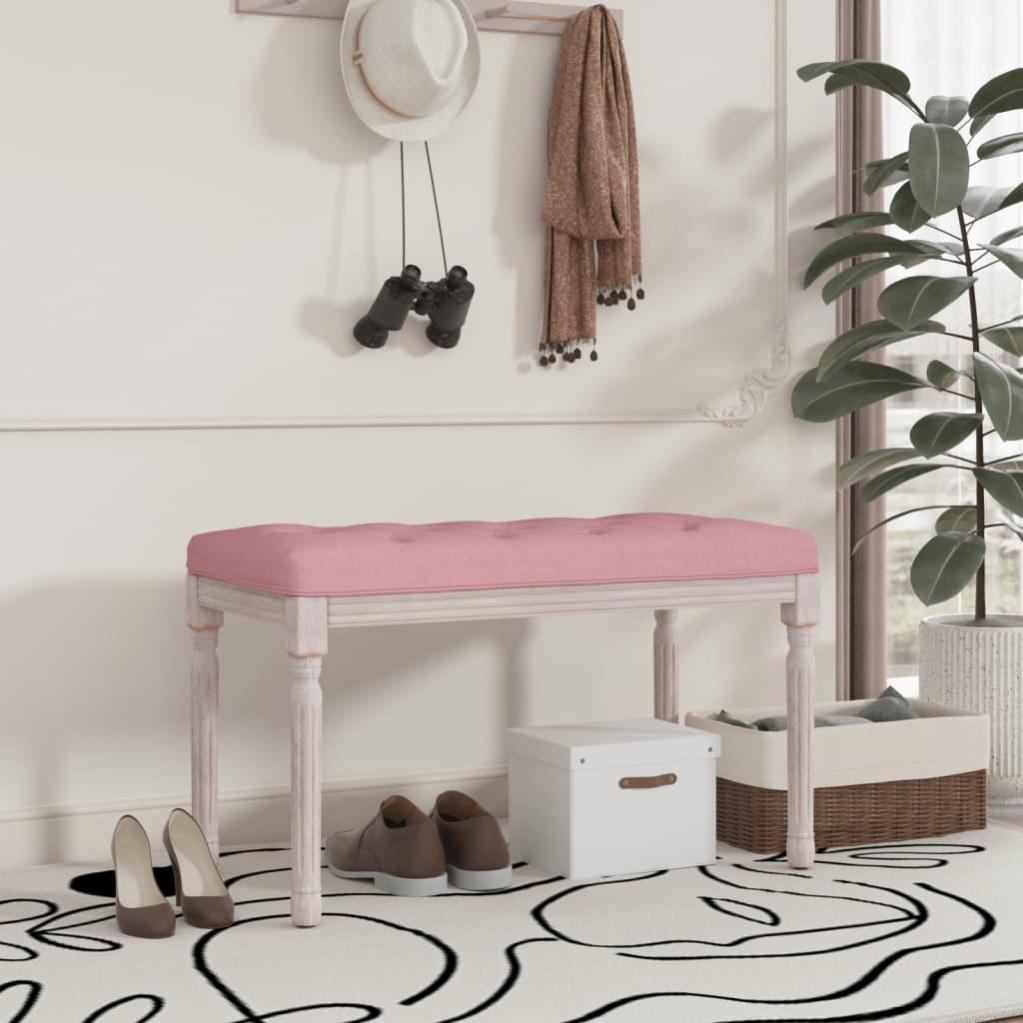 Maison Exclusive - Banc Rose 80x40x49 cm Velours | Leroy Merlin