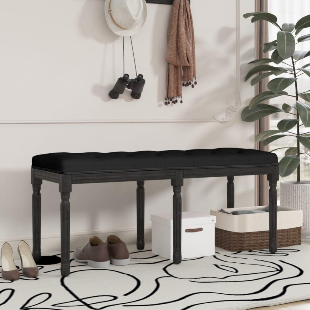Maison Exclusive - Banc Noir 110x40x49 cm Velours | Leroy Merlin