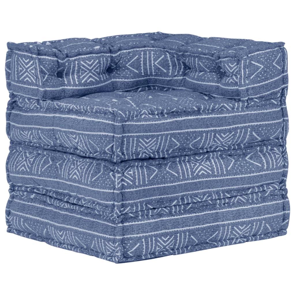 Maison Exclusive - Pouf modulaire Indigo Tissu | Leroy Merlin