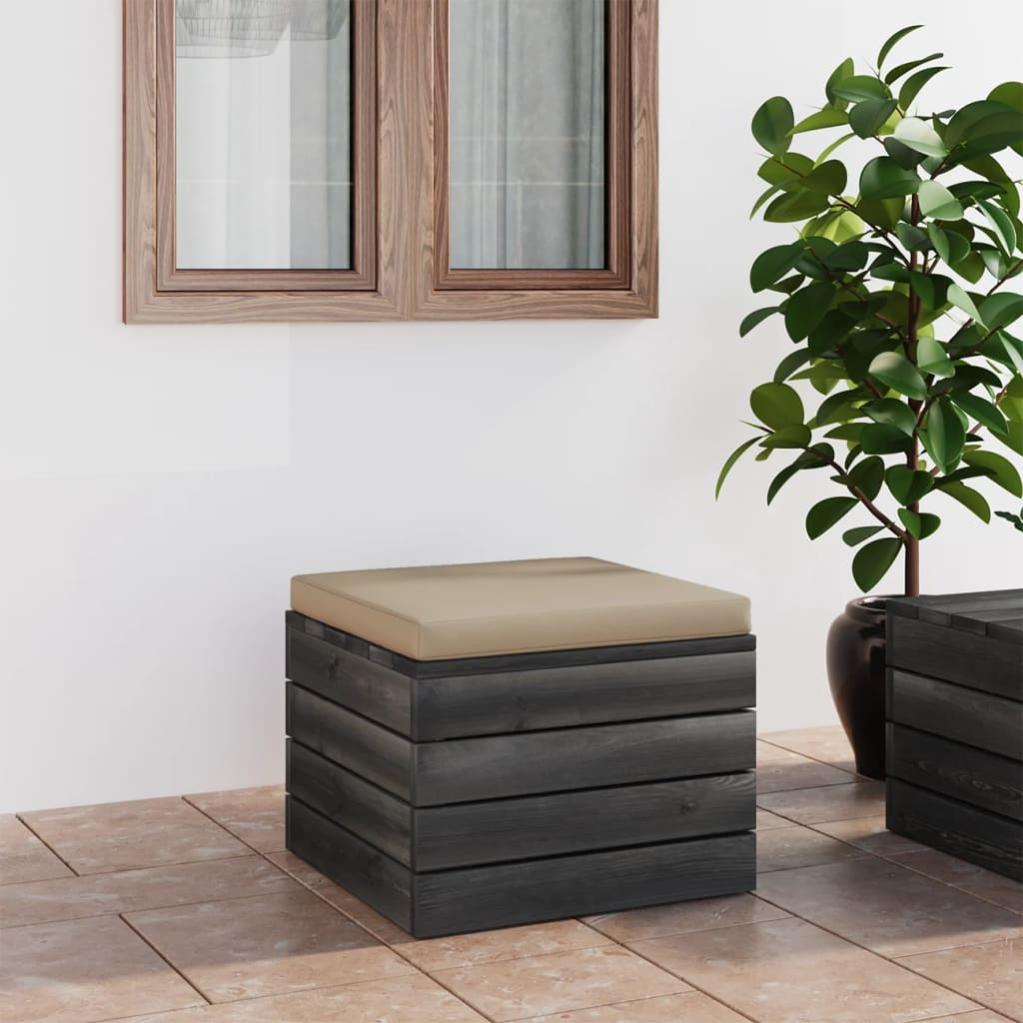Maison Exclusive - Pouf da Giardino su Pallet con Cuscino in Legno di ...
