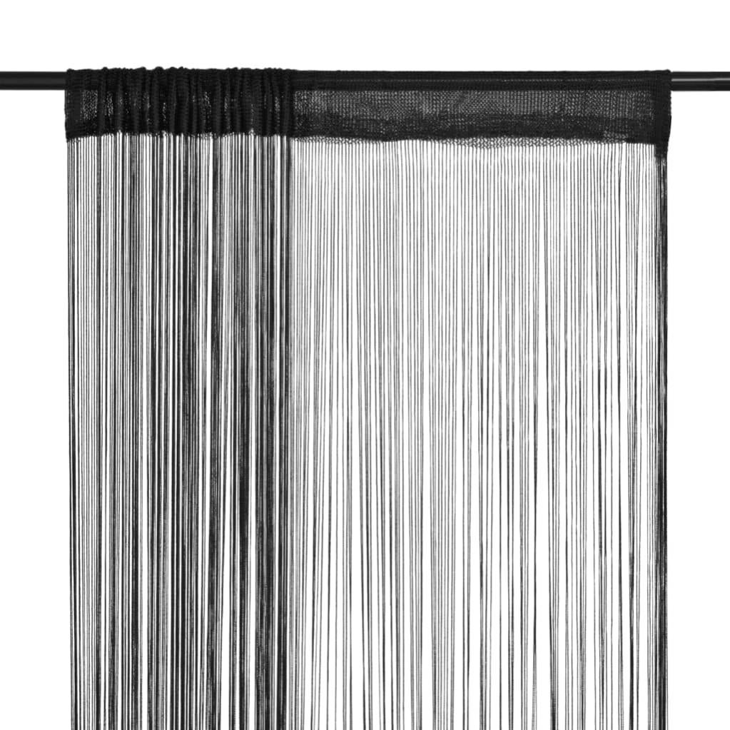 Maison Exclusive - 2 Pz Tende a Fili 100x250 cm Nere | Leroy Merlin