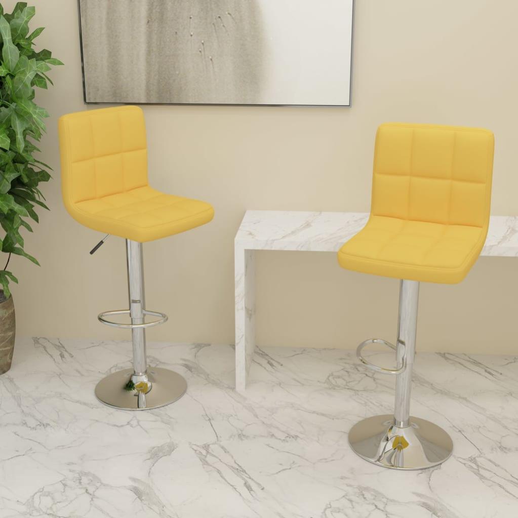 Maison Exclusive - Sgabelli da Bar 2 pz Giallo Senape in Tessuto ...