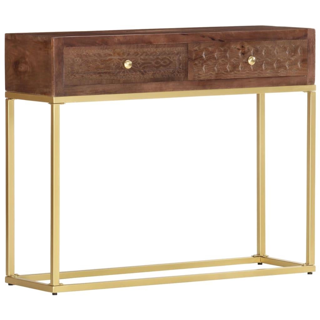 Maison Exclusive Table console 90 x 30 x 75 cm Bois de manguier massif ...