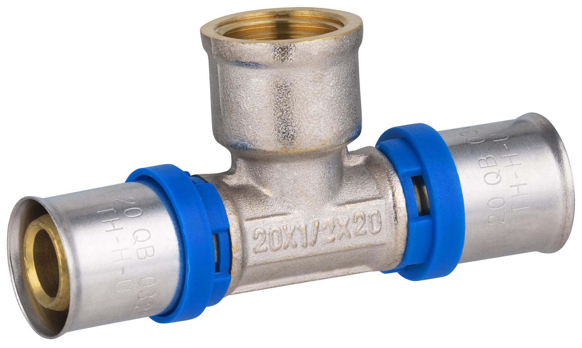 Raccordo multistrato a gomito a pressare a T ø20 - femmina al centro 1/2" NT | Leroy Merlin