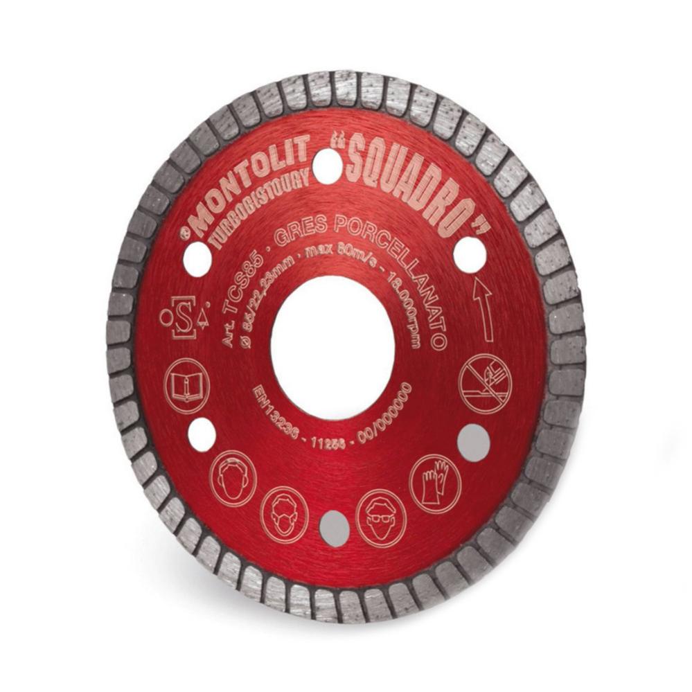 TCS85 - DISCO DIAMANTATO TURMONT TURBO DIAMETRO 85MM FORO 22,2MM ADATTO PER GRES PORCELLANATO ...
