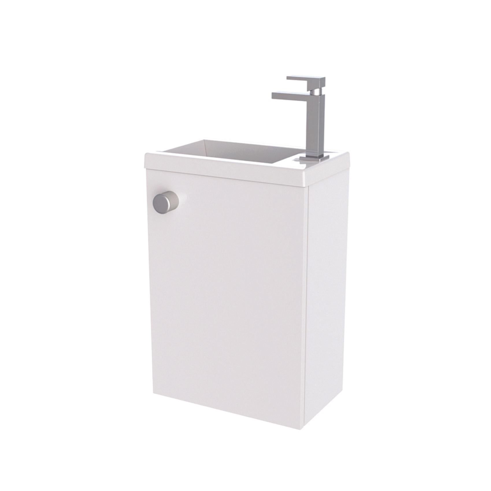 Lave Mains Eco 40 - Blanc - 41 x 24 x 52 cm - Bois | Leroy Merlin