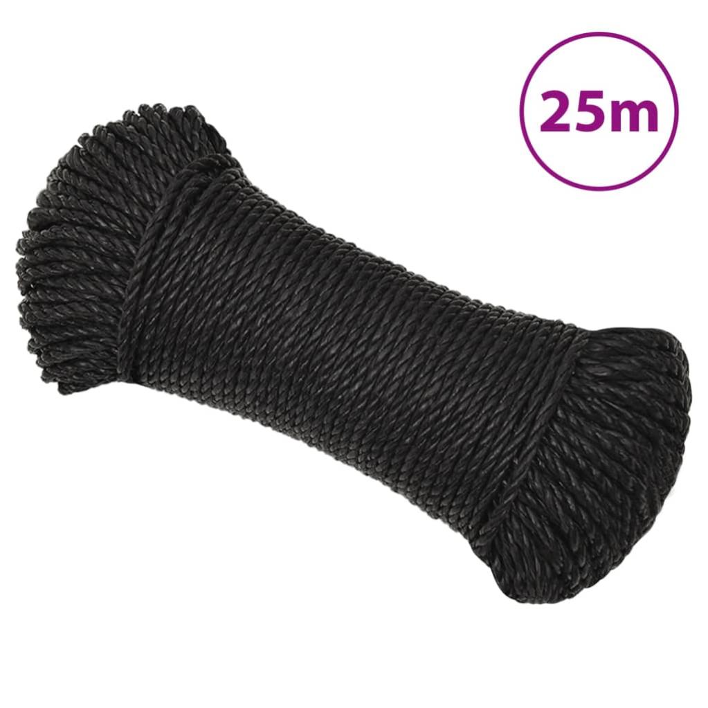 Maison Exclusive - Corde de travail Noir 3 mm 25 m polypropylène ...